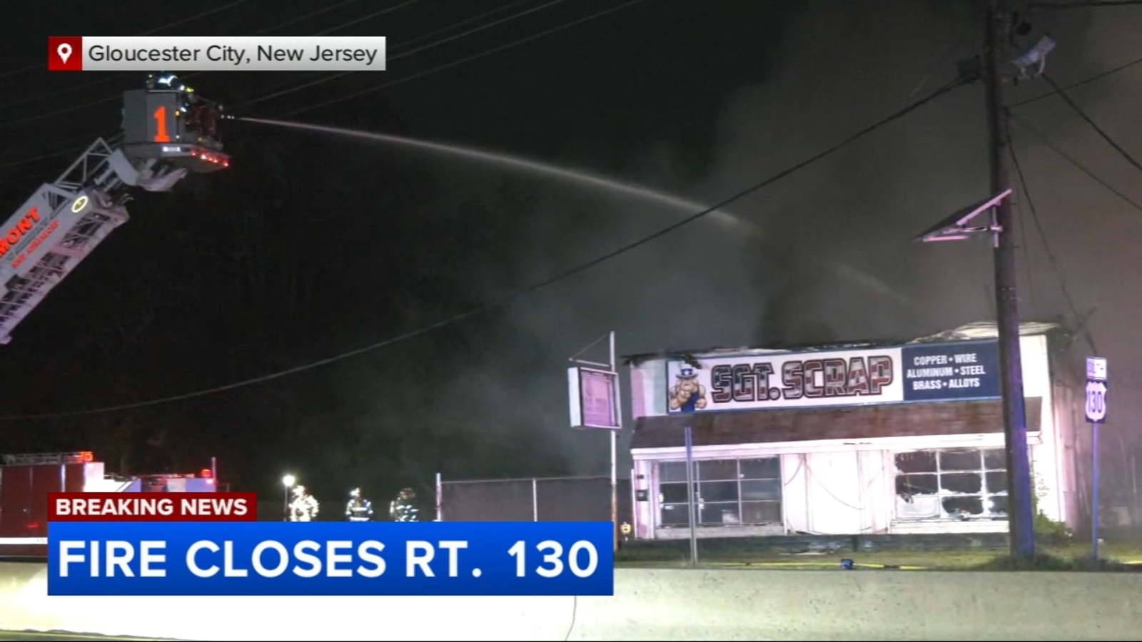 2-alarm fire erupts at recycling plant in Gloucester City, New Jersey ...