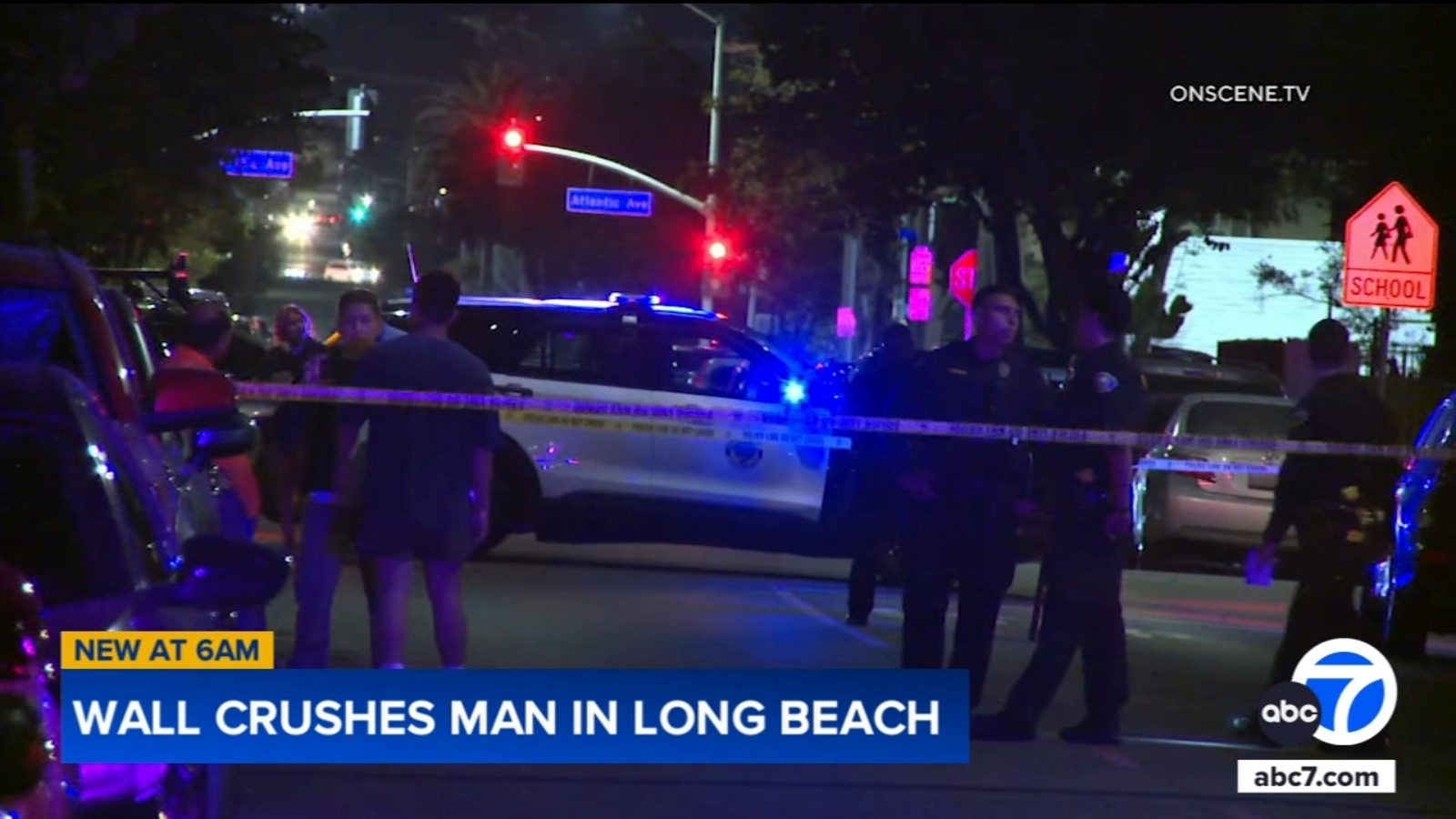Man crushed to death after brick wall collapses in Long Beach - ABC7 ...