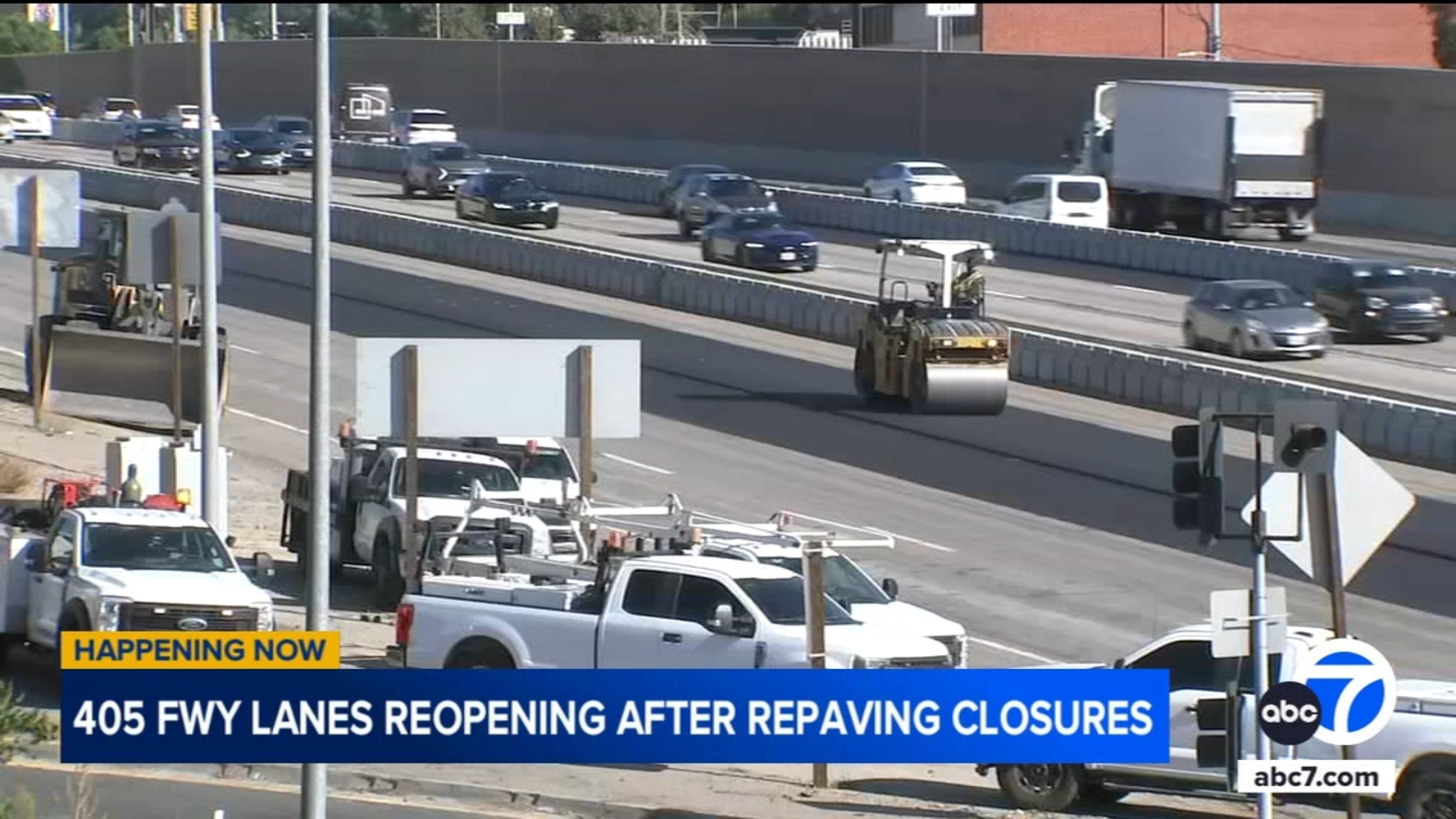 Los Angeles traffic: 405 Freeway lanes in the Sepulveda Pass to reopen ...