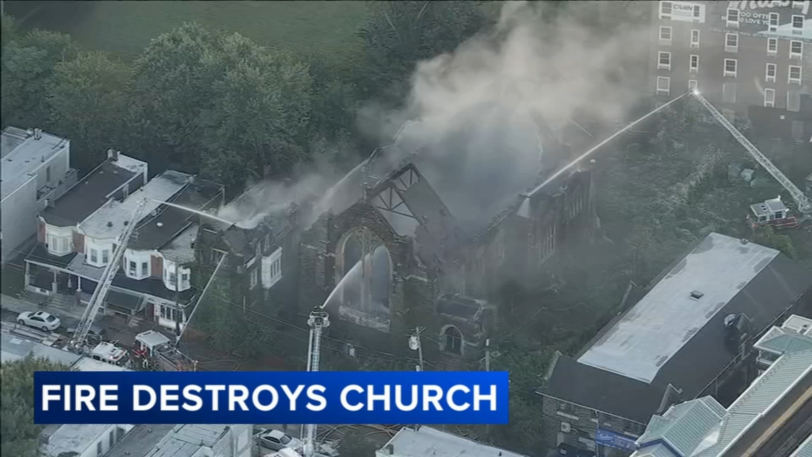 2-alarm fire destroys vacant church building in West Philadelphia ...