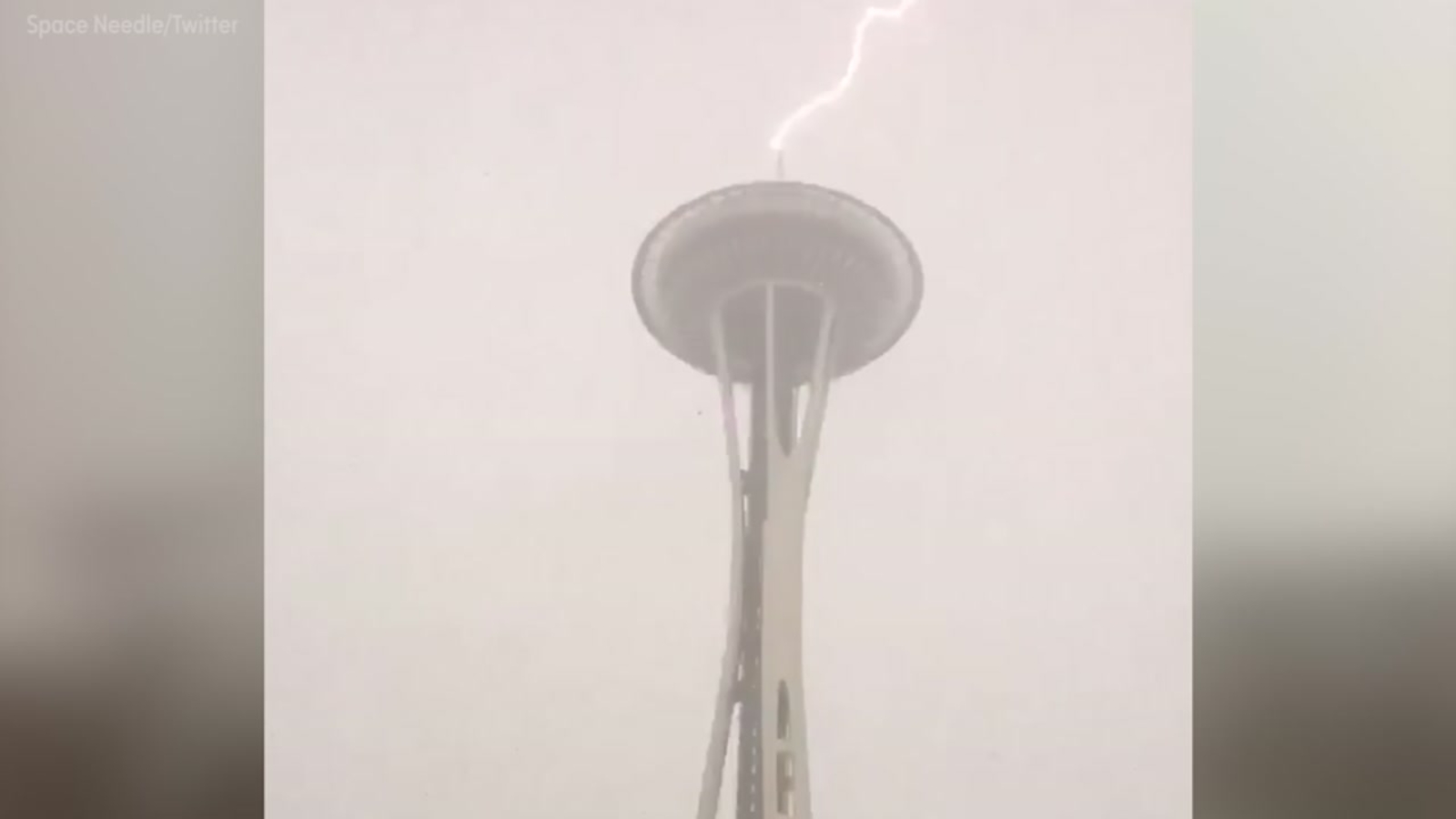 Rare lightning strikes the Seattle Space Needle - ABC7 New York