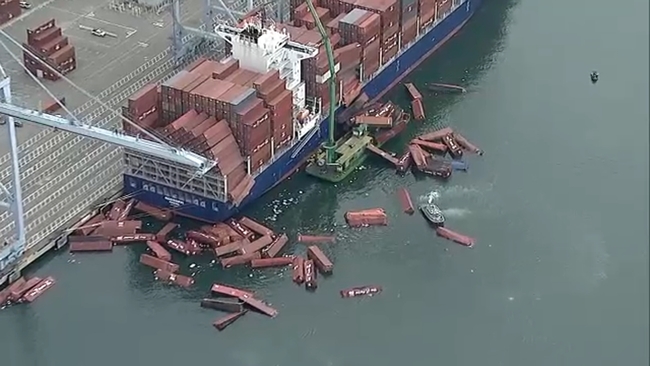 Cleanup begins at Port of Long Beach after dozens of containers fall ...
