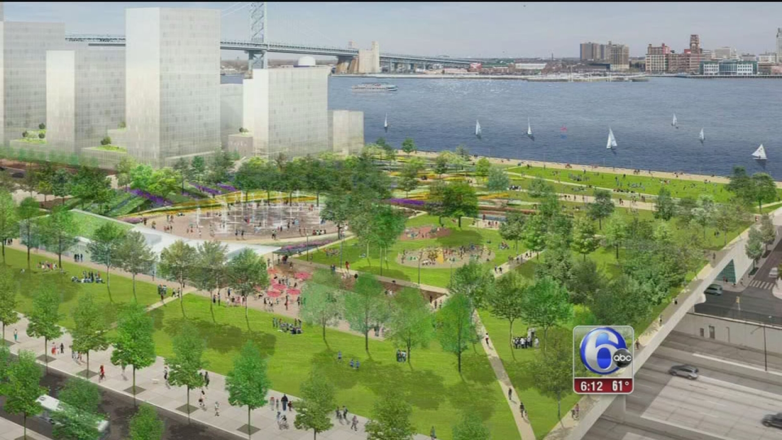 Kenney proposes $225M Penn's Landing project over I-95 - 6abc Philadelphia