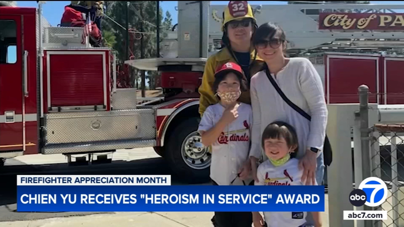 Pasadena firefighter who lost home while fighting Eaton Fire honored ...