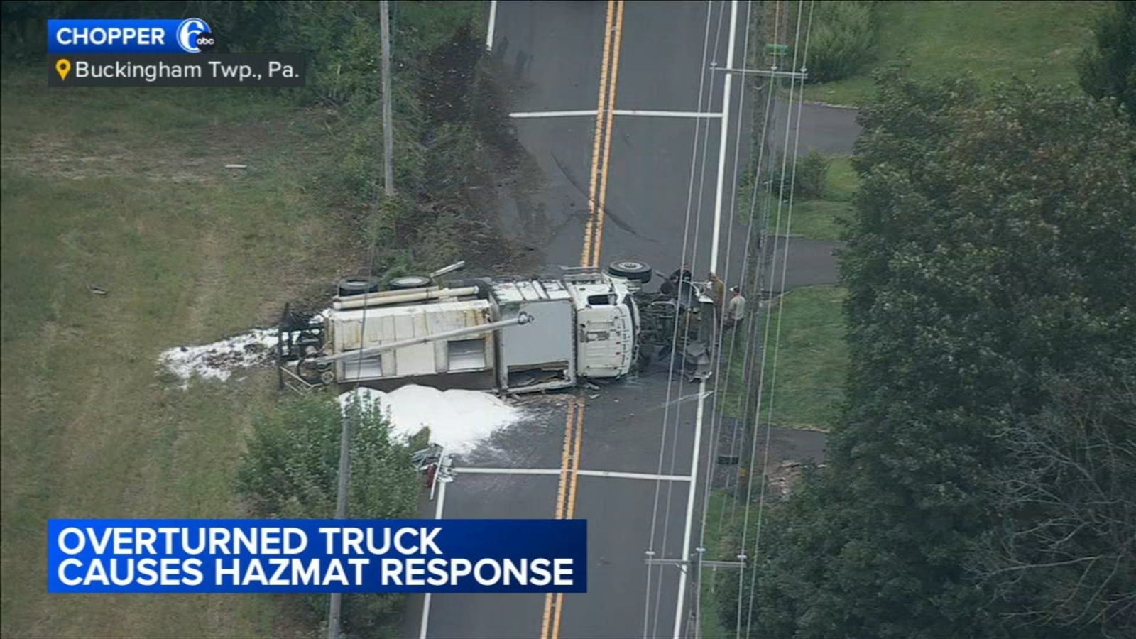 Overturned truck prompts hazardous materials incident in Buckingham ...