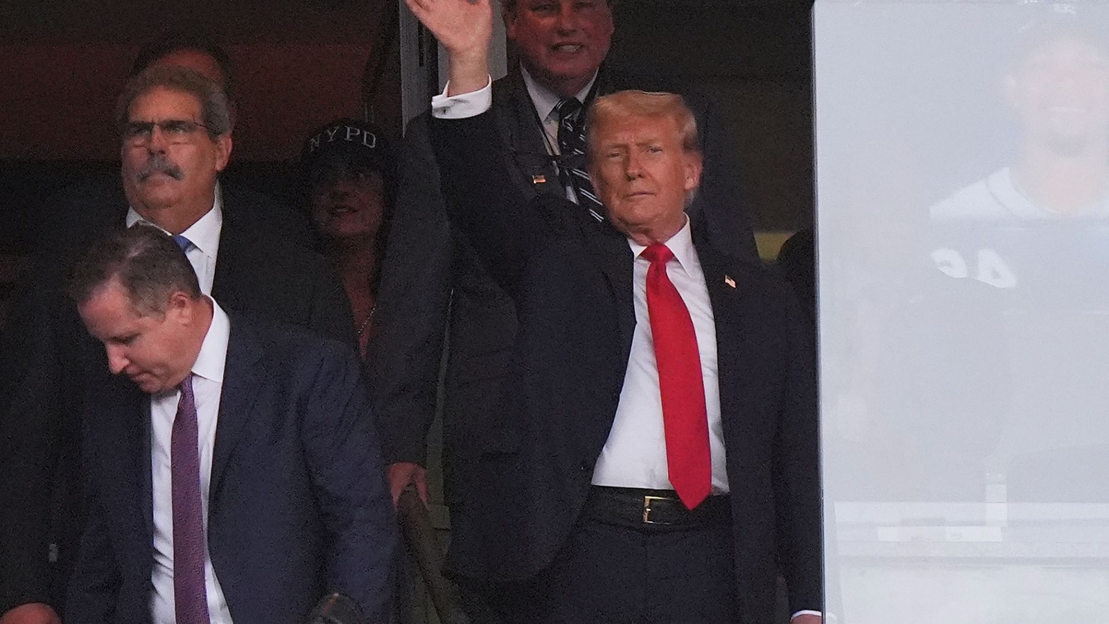 President Trump visits Yankee Stadium for pre-game 9/11 ceremony ...