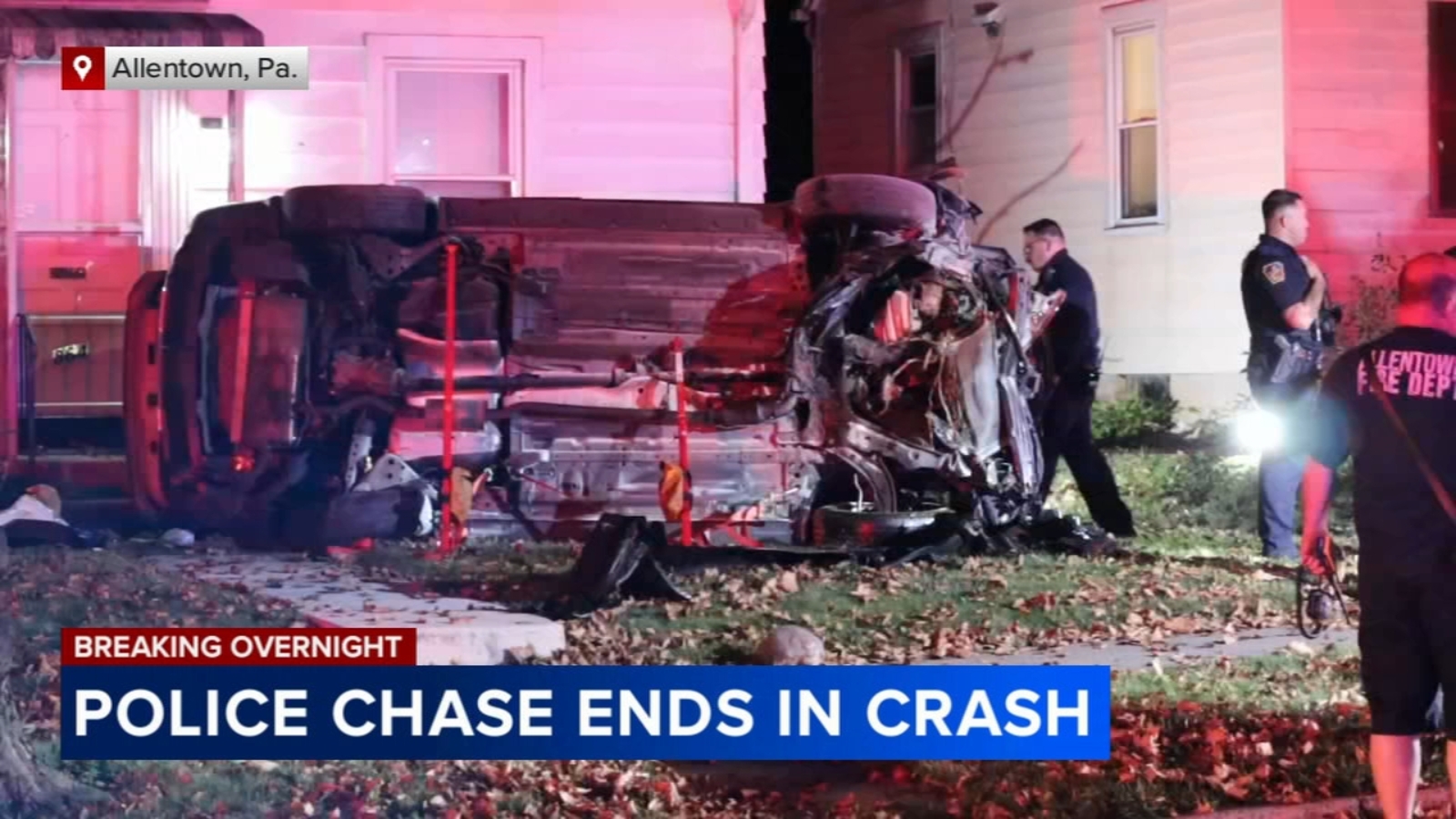 Police chase ends in crash in Allentown - 6abc Philadelphia