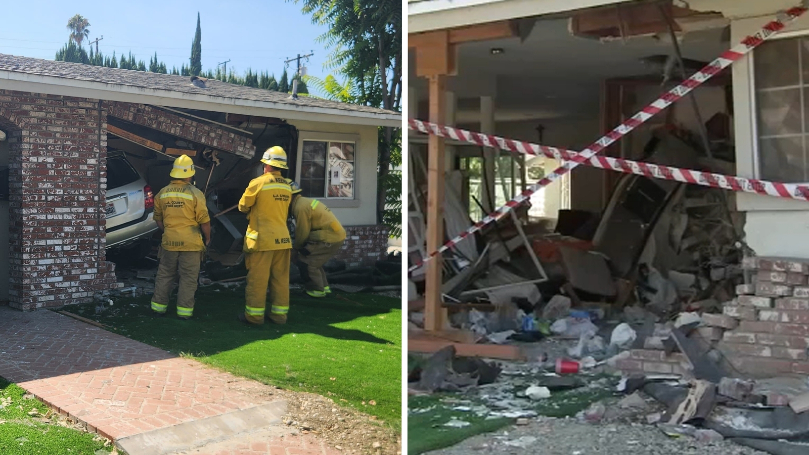 Driver slams into front of Diamond Bar home after reported mechanical ...