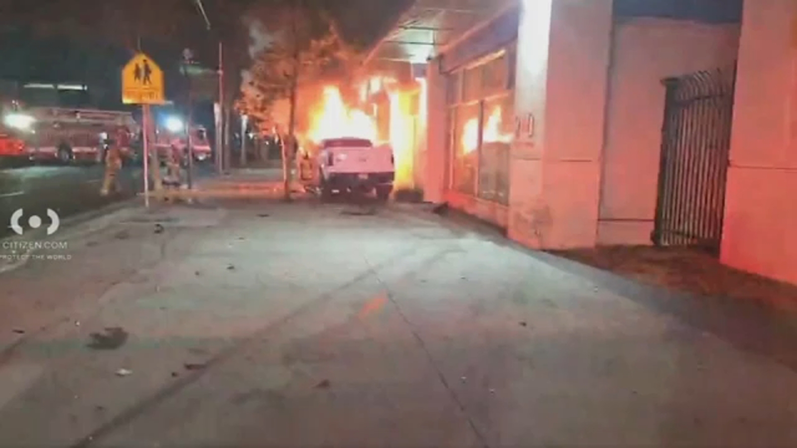 7 injured in fiery downtown Los Angeles crash; suspected DUI driver in ...