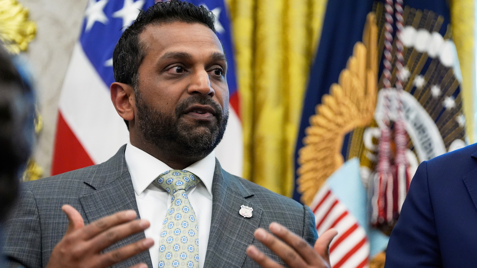 Patel touts his record at hearing amid questions over probe into Kirk ...