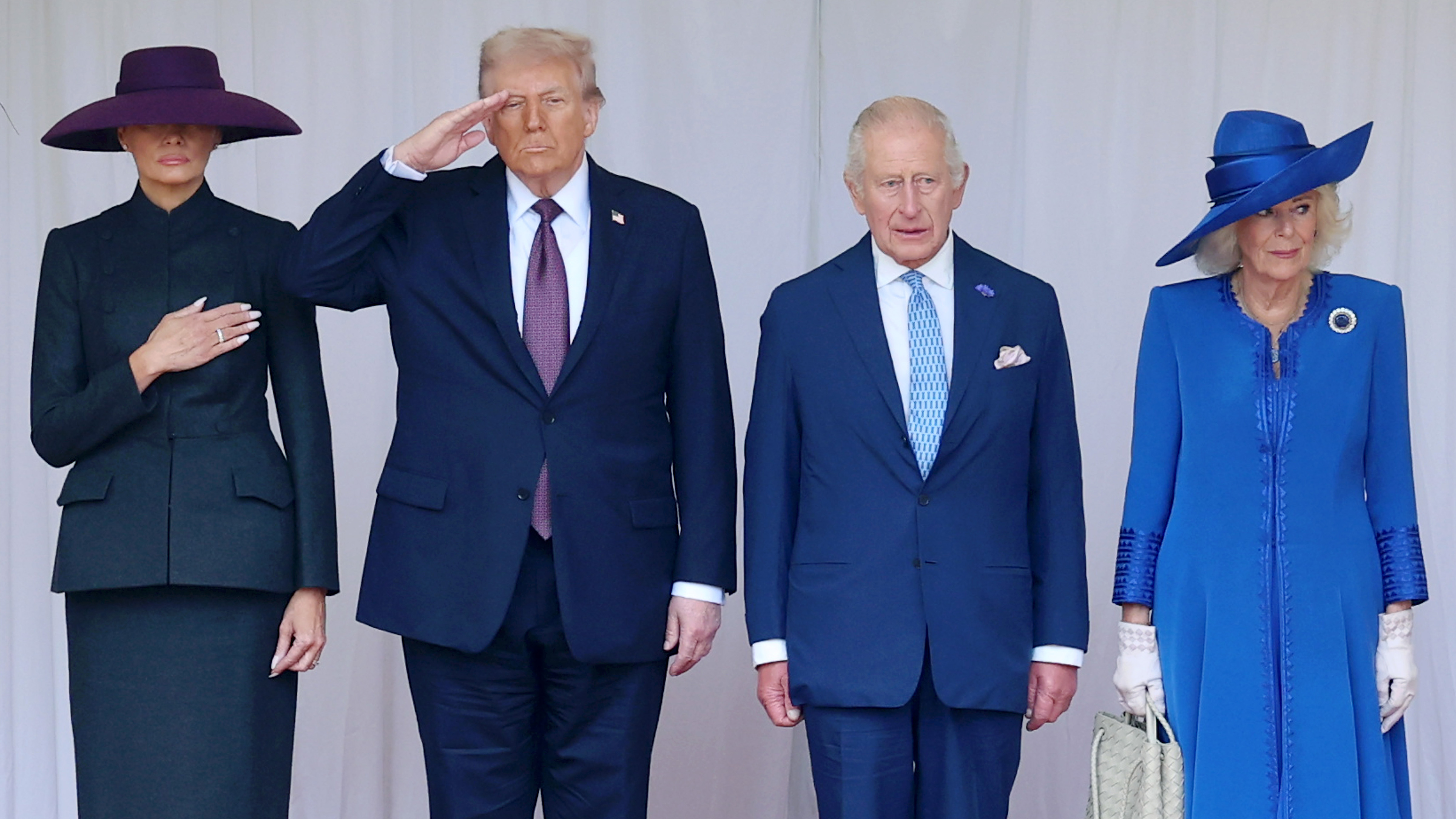 Trump arrives for UK state visit, welcomed by king, prince at Windsor ...