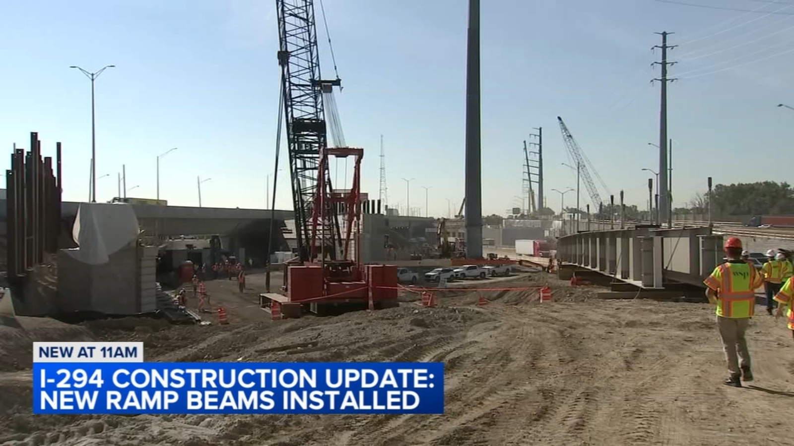 I-294 Tri-State Tollway construction project underway, new beams being ...
