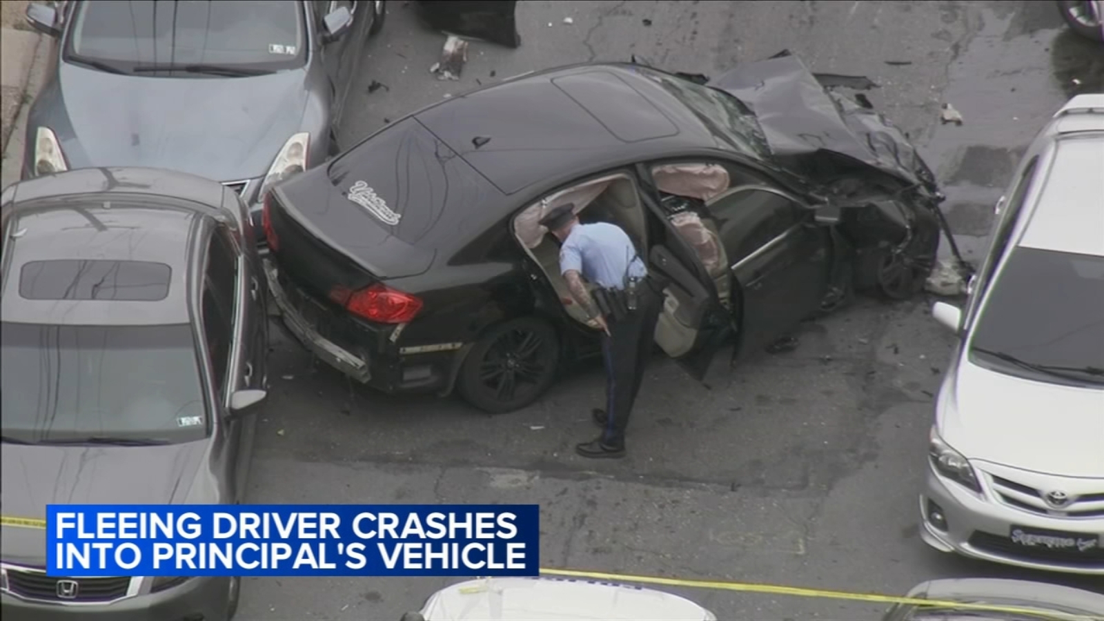 School principal injured in crash caused by man fleeing Philadelphia ...