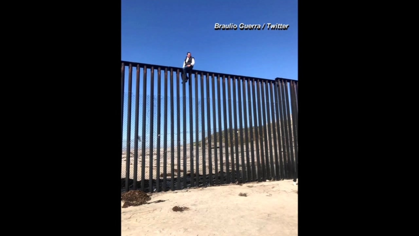Mexican Congressman Climbs Border Fence Near Tijuana To Prove A Point