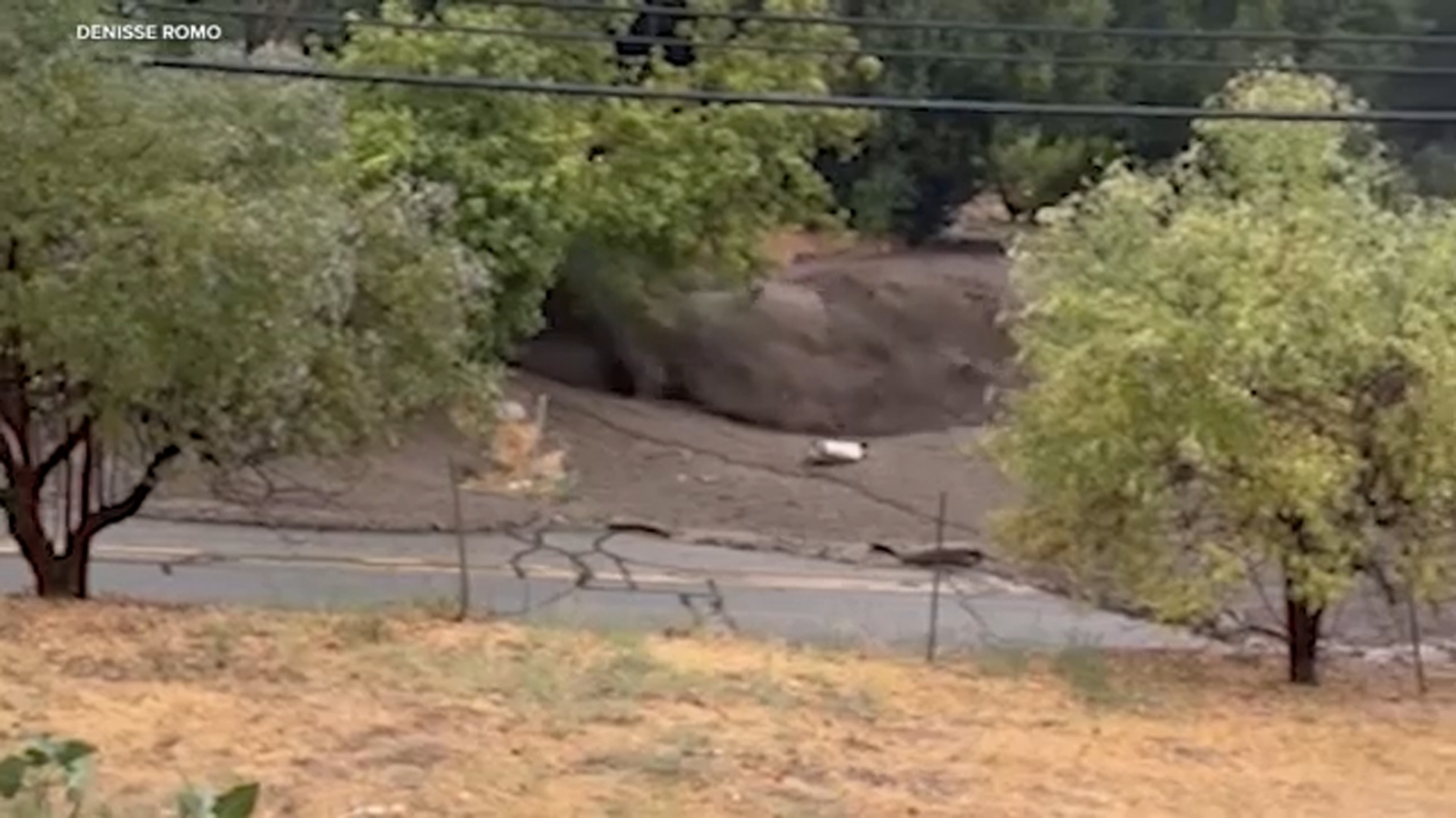 Major mudslide prompts road closures, downed power lines in Oak Glen - ABC7 Los Angeles