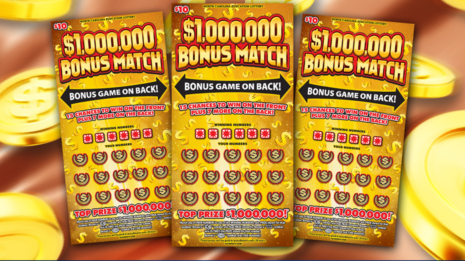 Johnston County man wins $1 million top prize in new lottery game ...