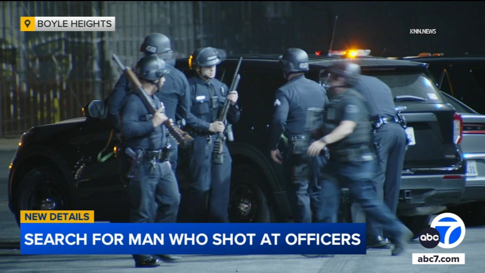 Search for man who shot at LAPD officers in Boyle Heights - ABC7 Los ...