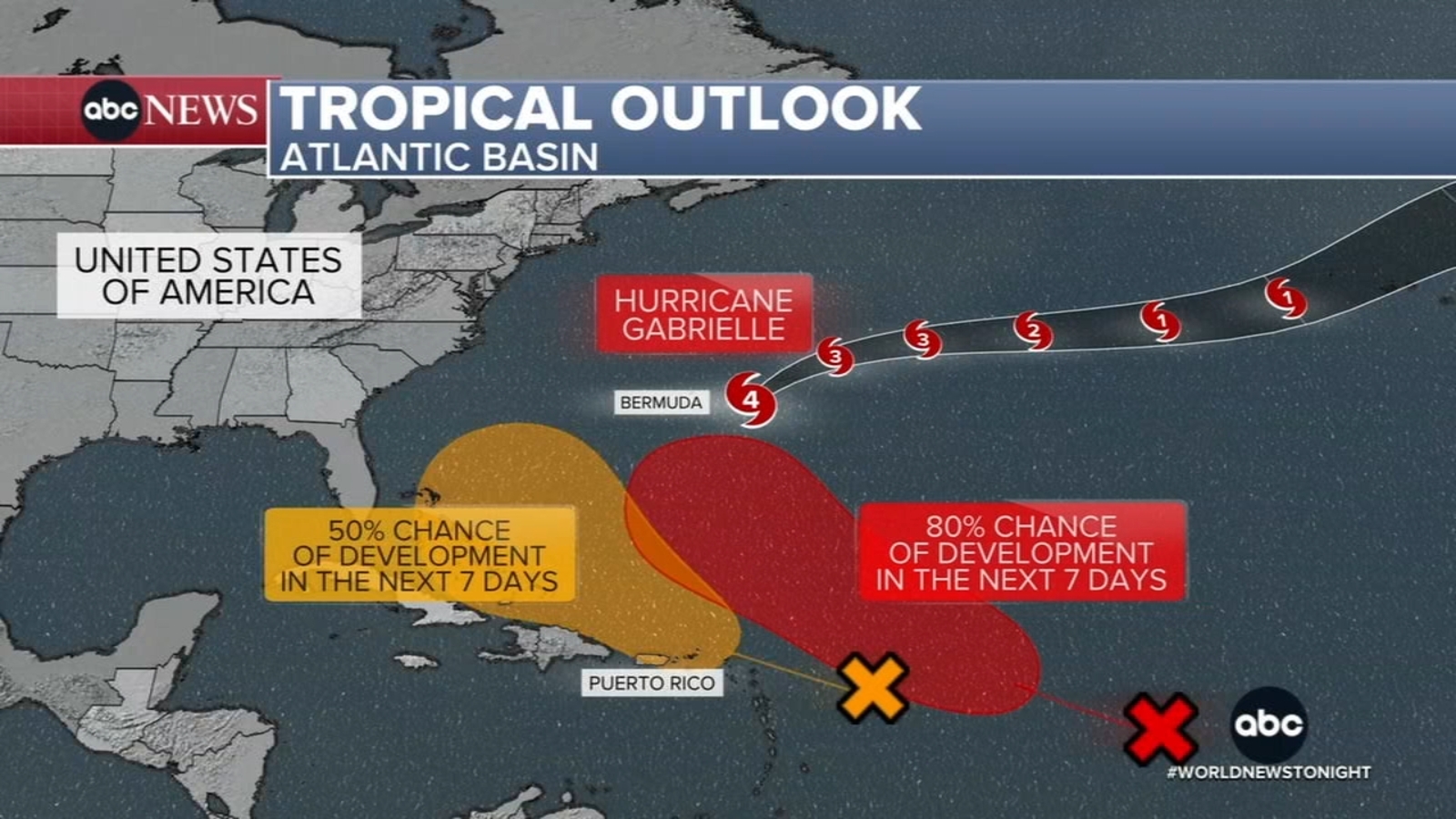 Hurricane Gabrielle isn't alone. Two more Atlantic systems could ...