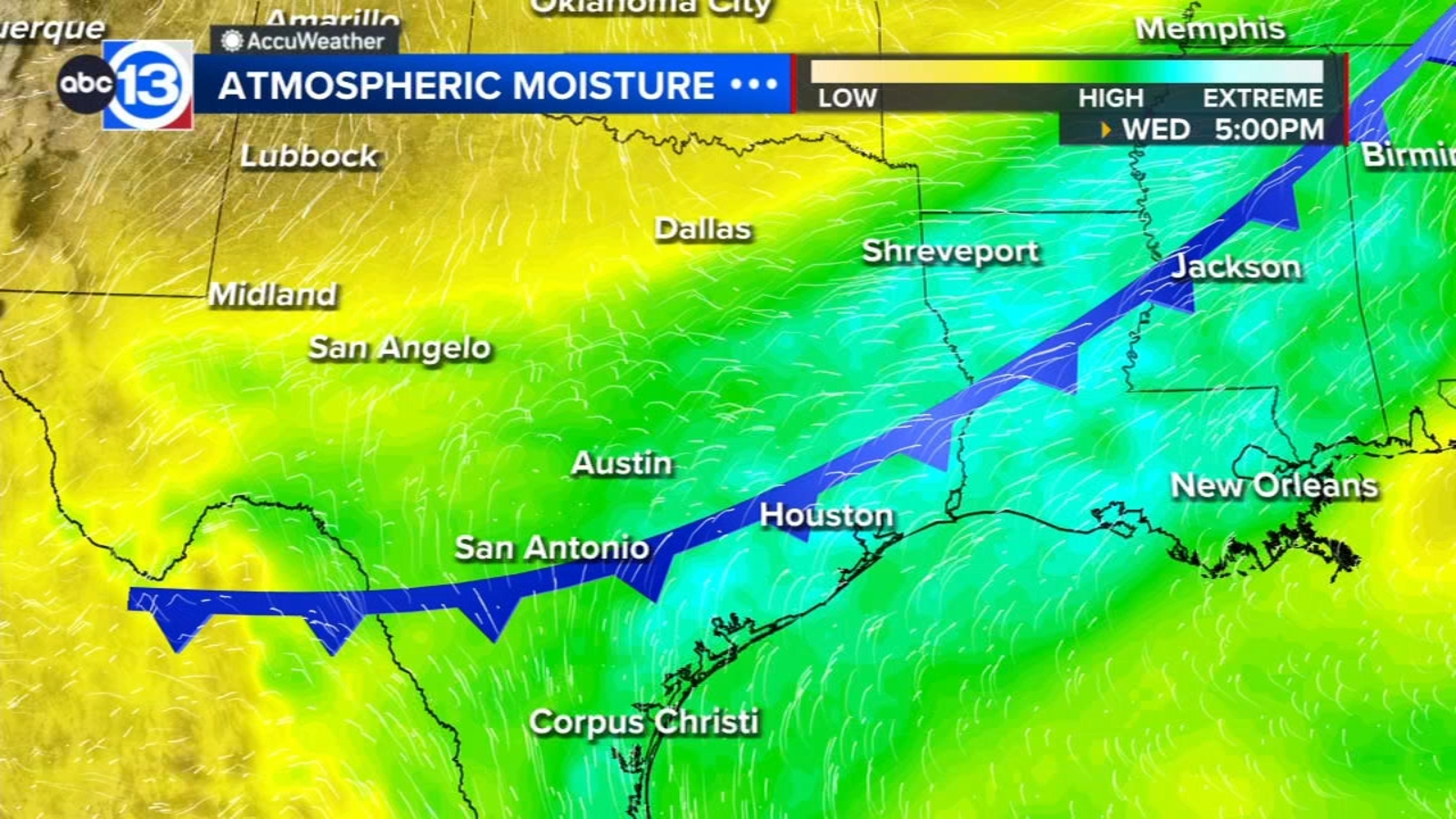 Houston Weather: ABC13 Weather Watch for Wednesday afternoon and evening as stormy cool front ...