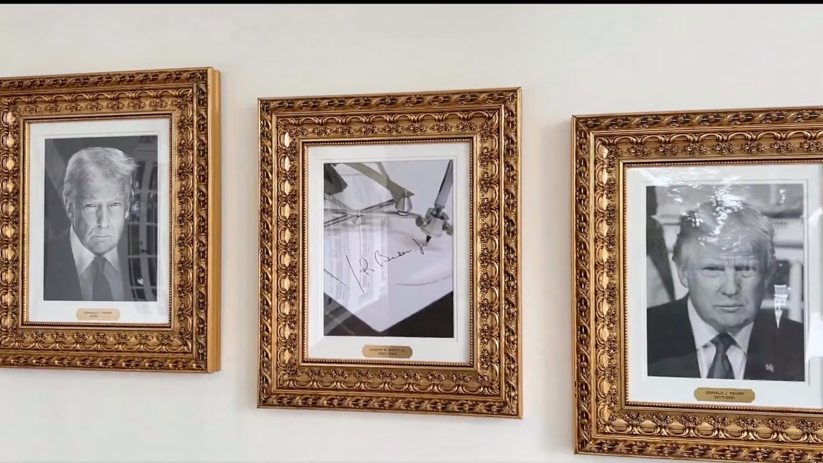 Trump hangs autopen image instead of Biden portrait in presidential portrait gallery - ABC7 San ...