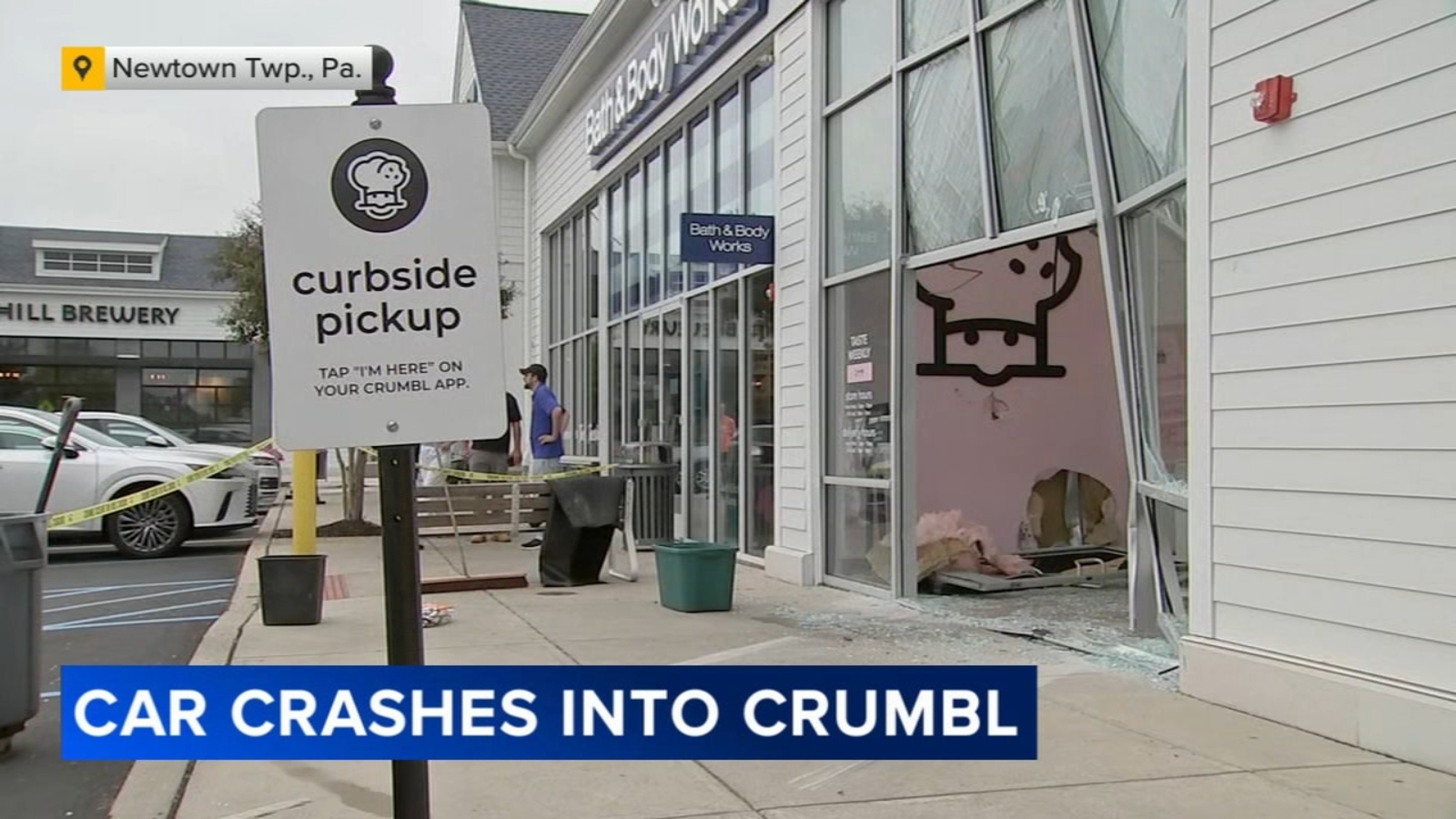 Car crashes through window of Crumbl cookie store in Newtown Township ...