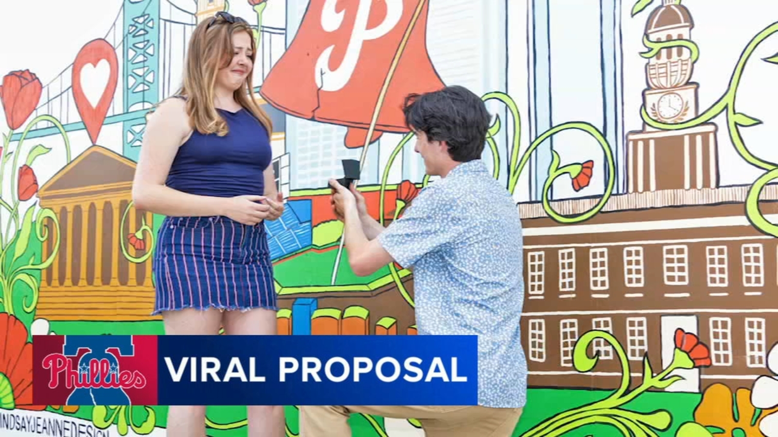 Artist's mural at Citizens Bank Park becomes backdrop for surprise ...