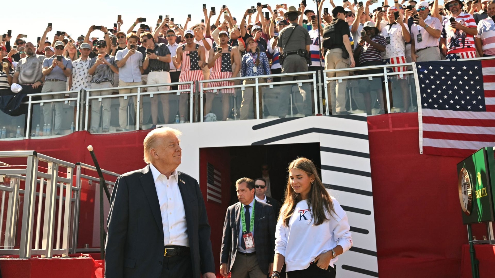 President Donald Trump attends Ryder Cup in Bethpage for 'Tournament ...