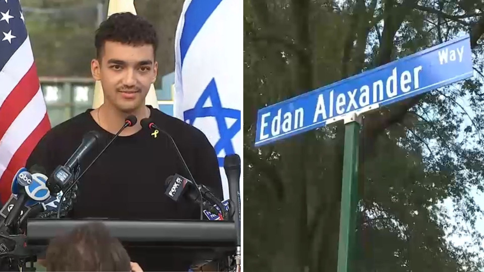 Freed American Israeli hostage Edan Alexander honored with street ...