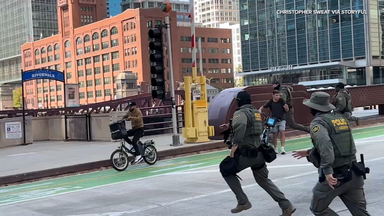 Border Patrol agents chase after cyclist after he claims he's 'not a US ...