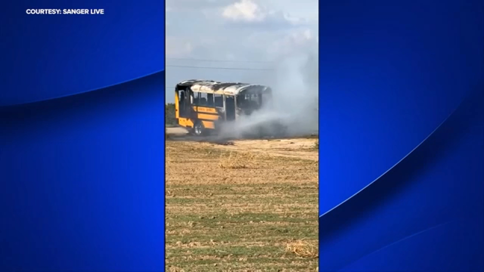 No children injured after school bus fire breaks out in Fresno County ...