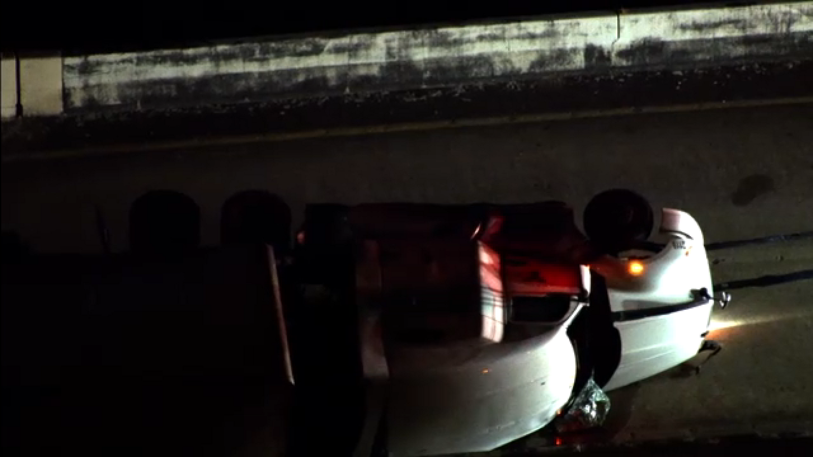 East Freeway crash cleared after overturned big rig shuts down several I-10 eastbound lanes for ...