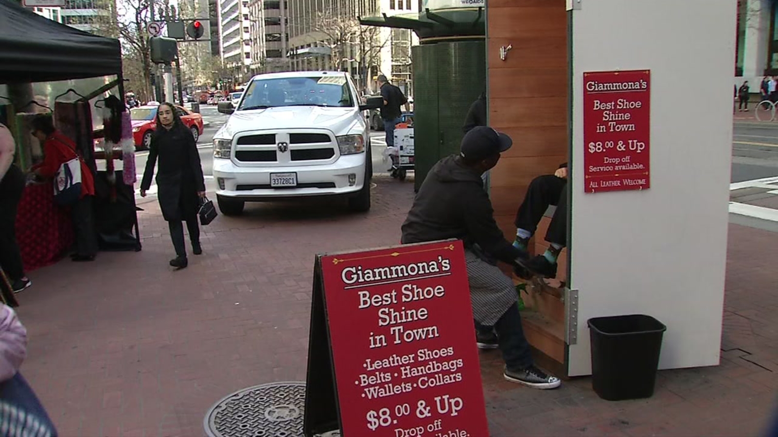 San Francisco Shoe Shine Stand On Market Street Rebuilt By Volunteers
