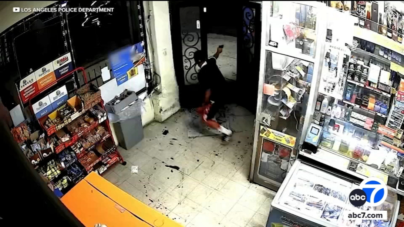 LAPD bodycam video shows dramatic shootout at South LA liquor store ...