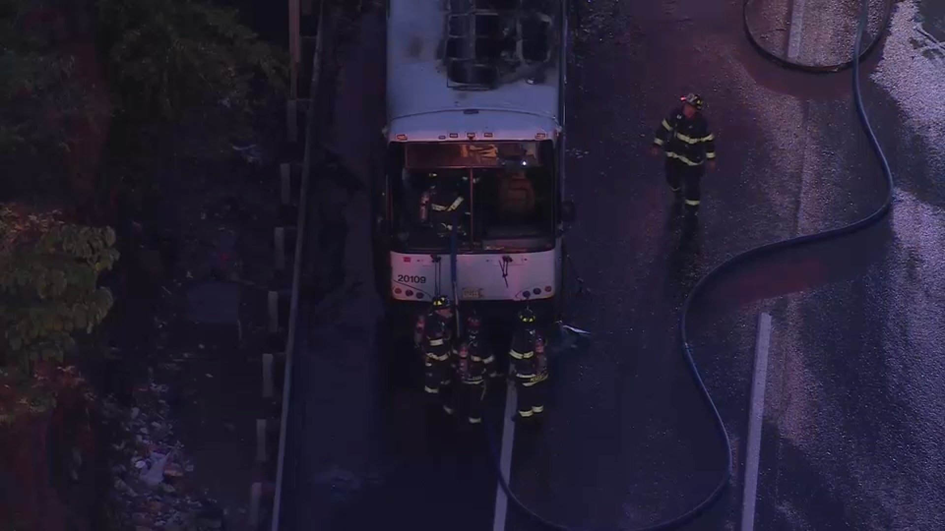New Jersey Transit bus turns into fireball on New Jersey Turnpike in ...