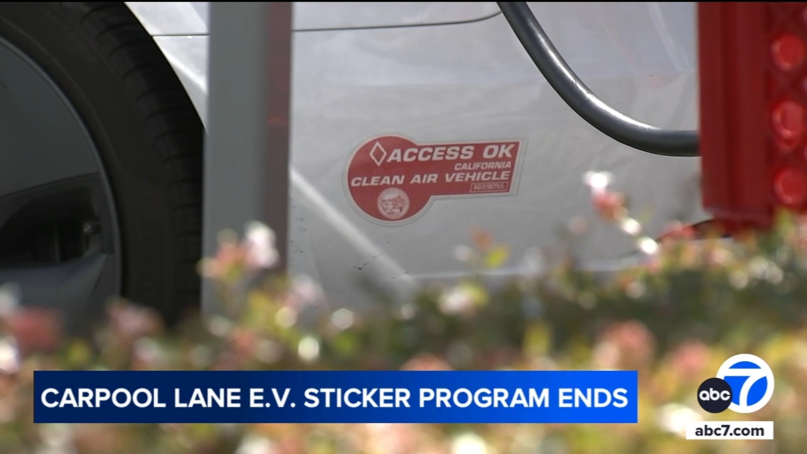 Electric vehicle drivers can no longer use carpool lanes as California's Clean Air Vehicle Decal ...