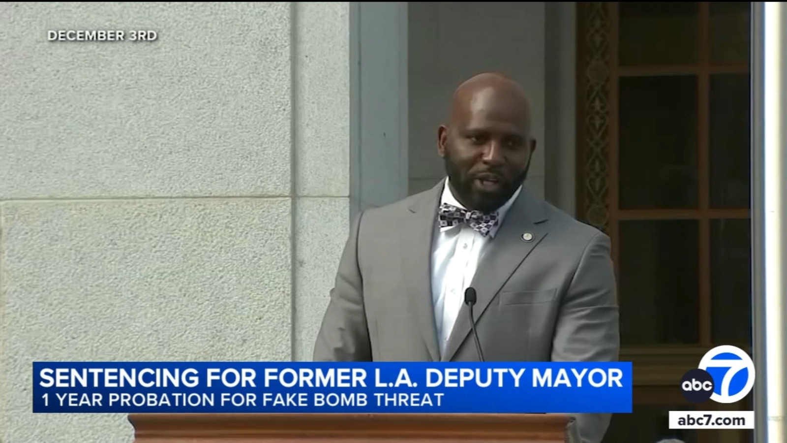 Former LA deputy mayor Brian K. Williams sentenced to probation, $5,000 fine for fake bomb ...