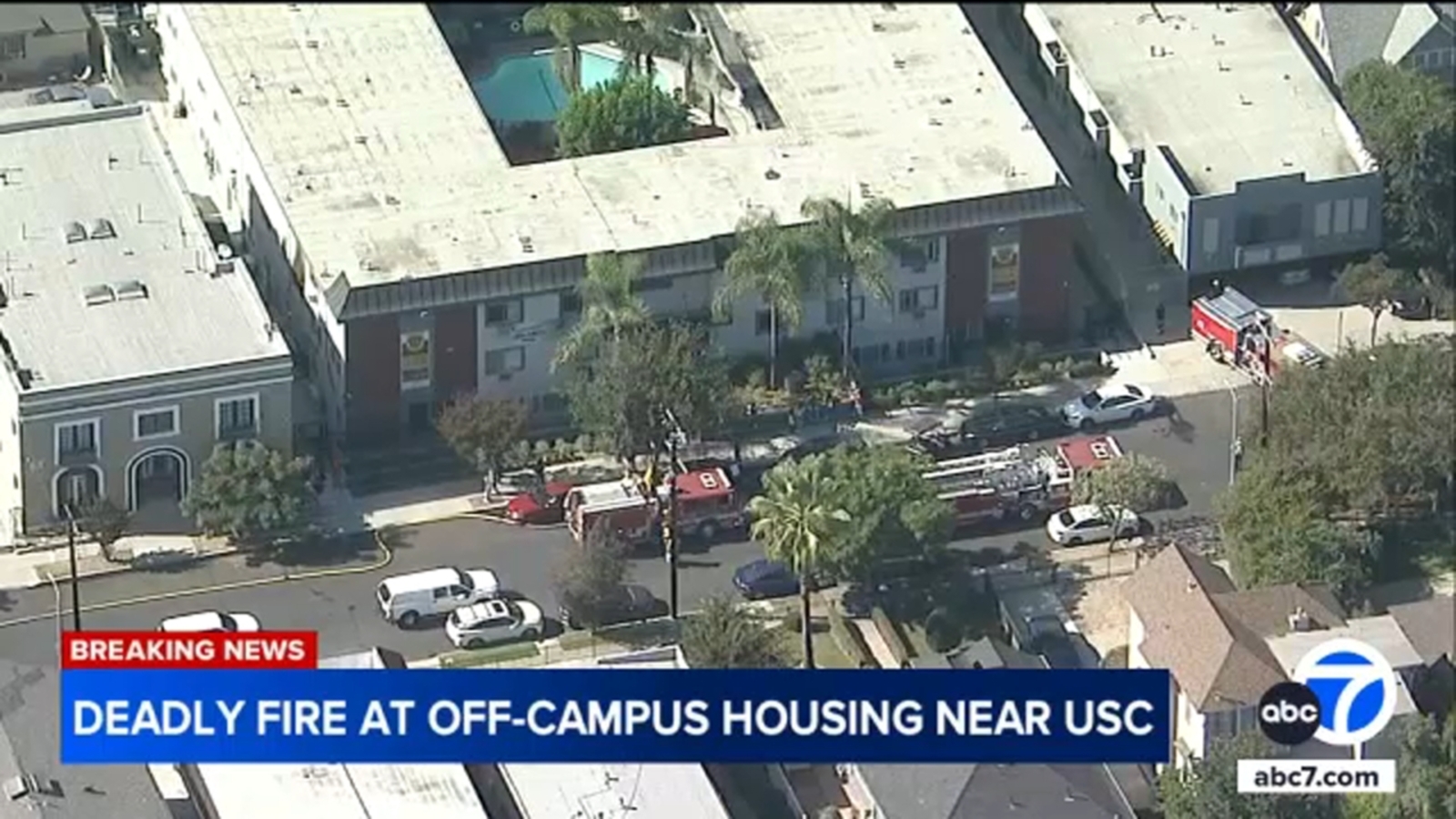 Man dead after University Park apartment fire near USC - ABC7 Los Angeles