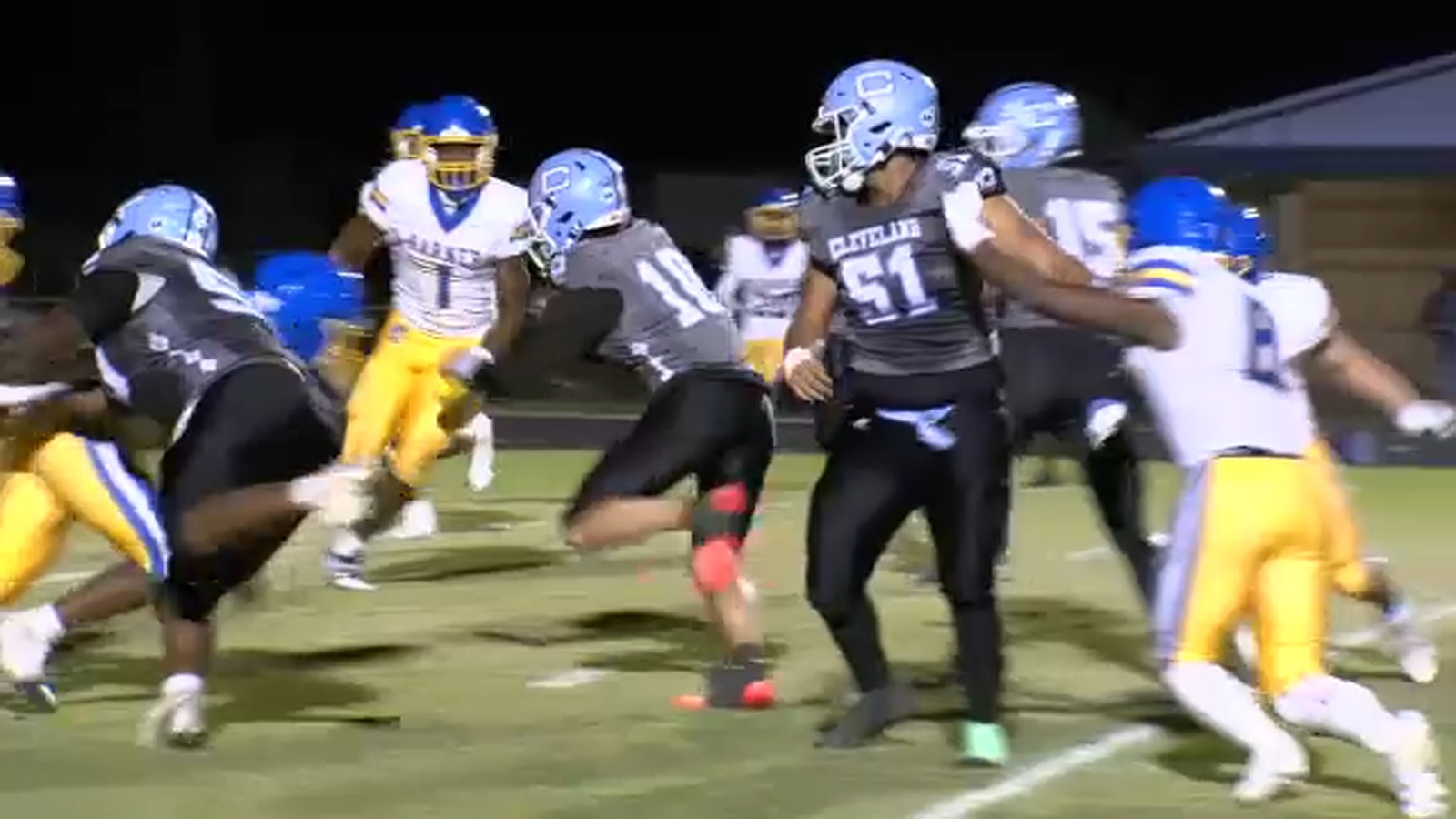 Game of the Week: Cleveland pulls away from Garner 49-28 - ABC11 ...
