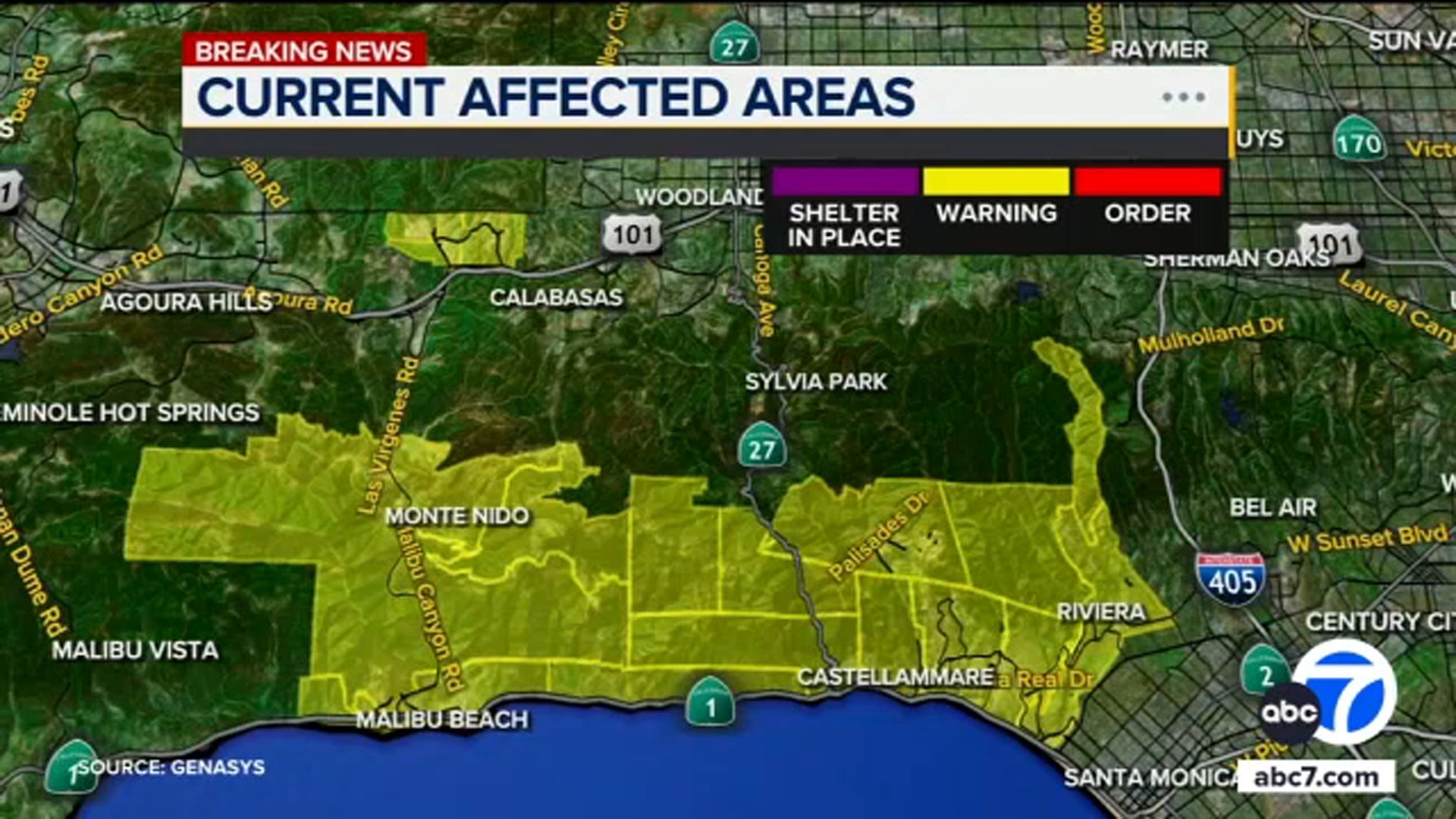 Evacuation warning issued for OC residents along or near Airport Fire ...