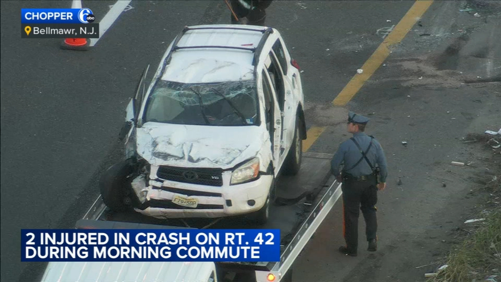 Route 42 southbound, near I-295, reopened following multi-vehicle crash ...