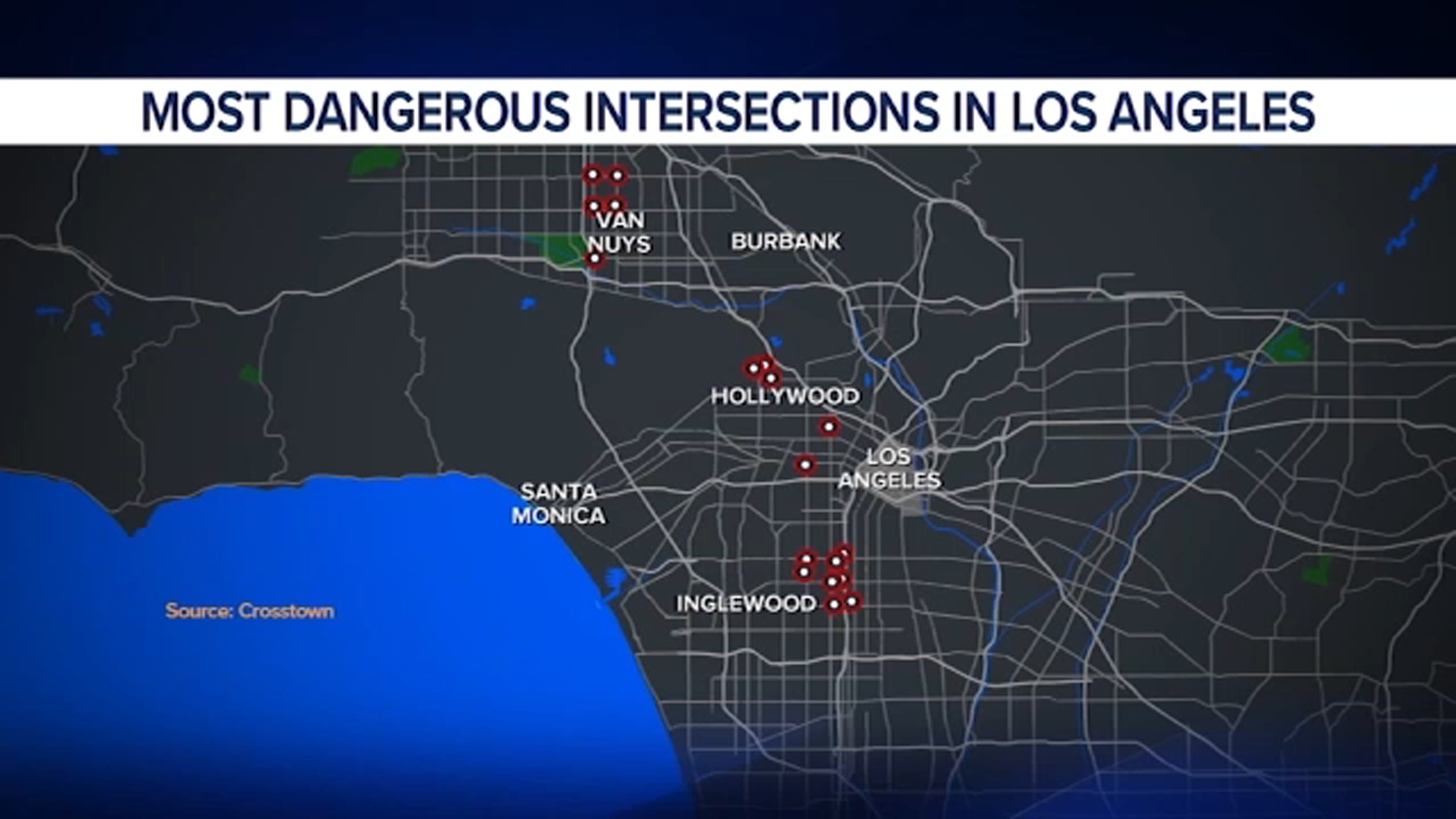 Most dangerous intersections in Los Angeles revealed, including along ...