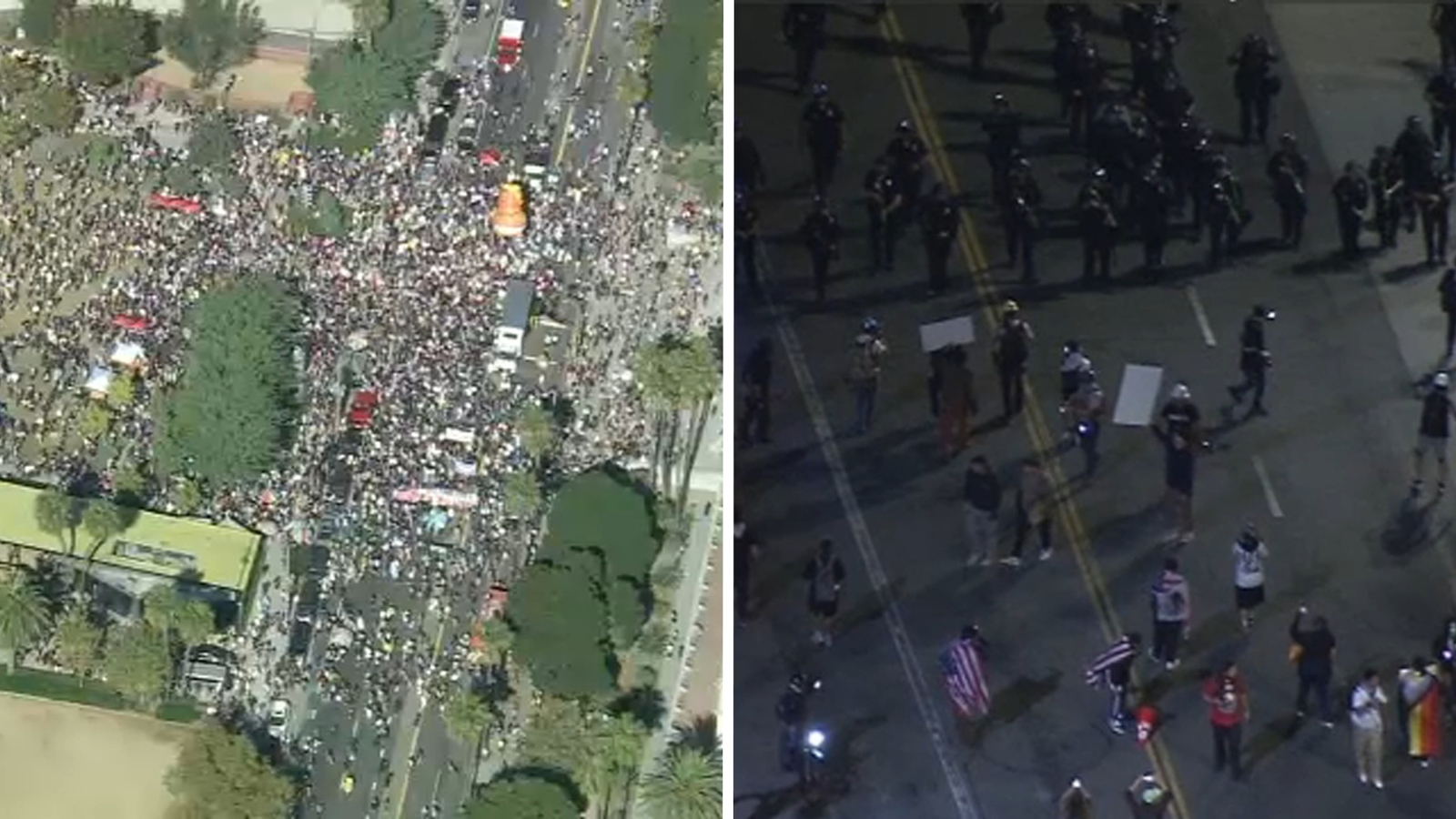 Dispersal orders issued hours after thousands gathered for 'No Kings ...