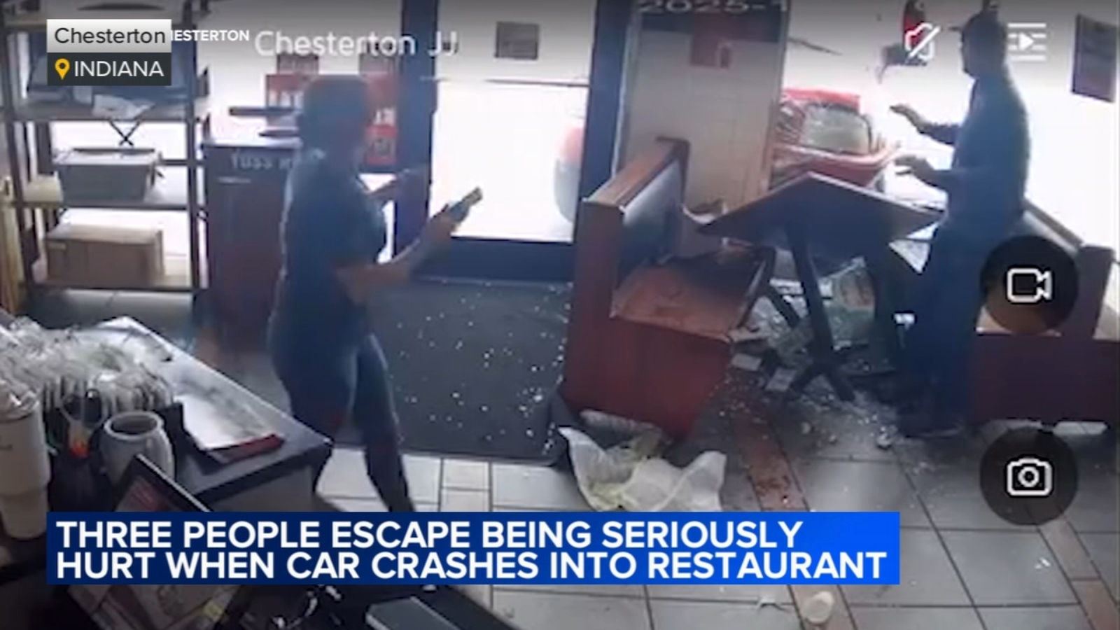 Jimmy John's crash video: Customers run away as driver crashes into ...