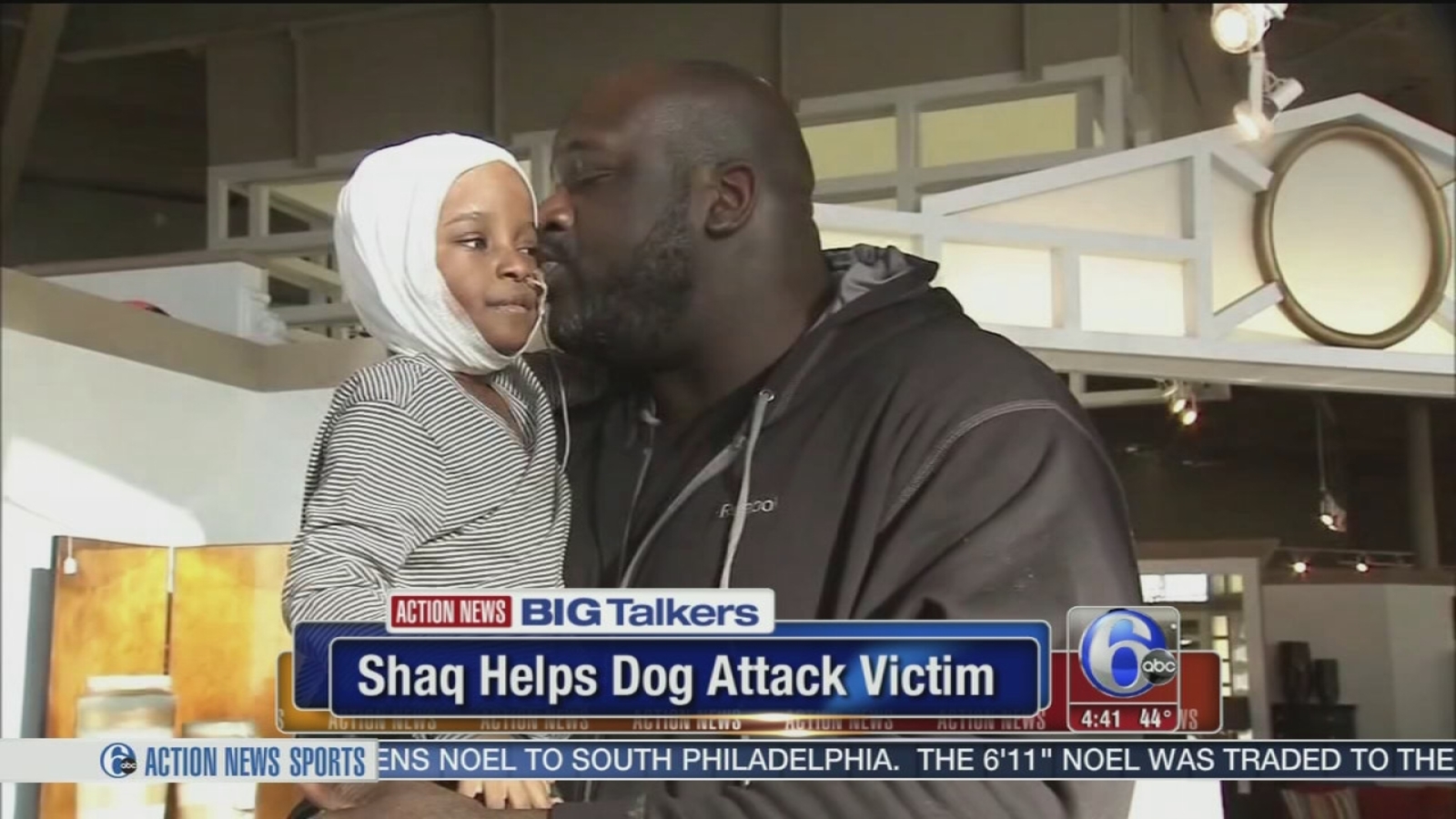 Shaquille O'Neal surprises dog attack victim in Georgia - ABC13 Houston
