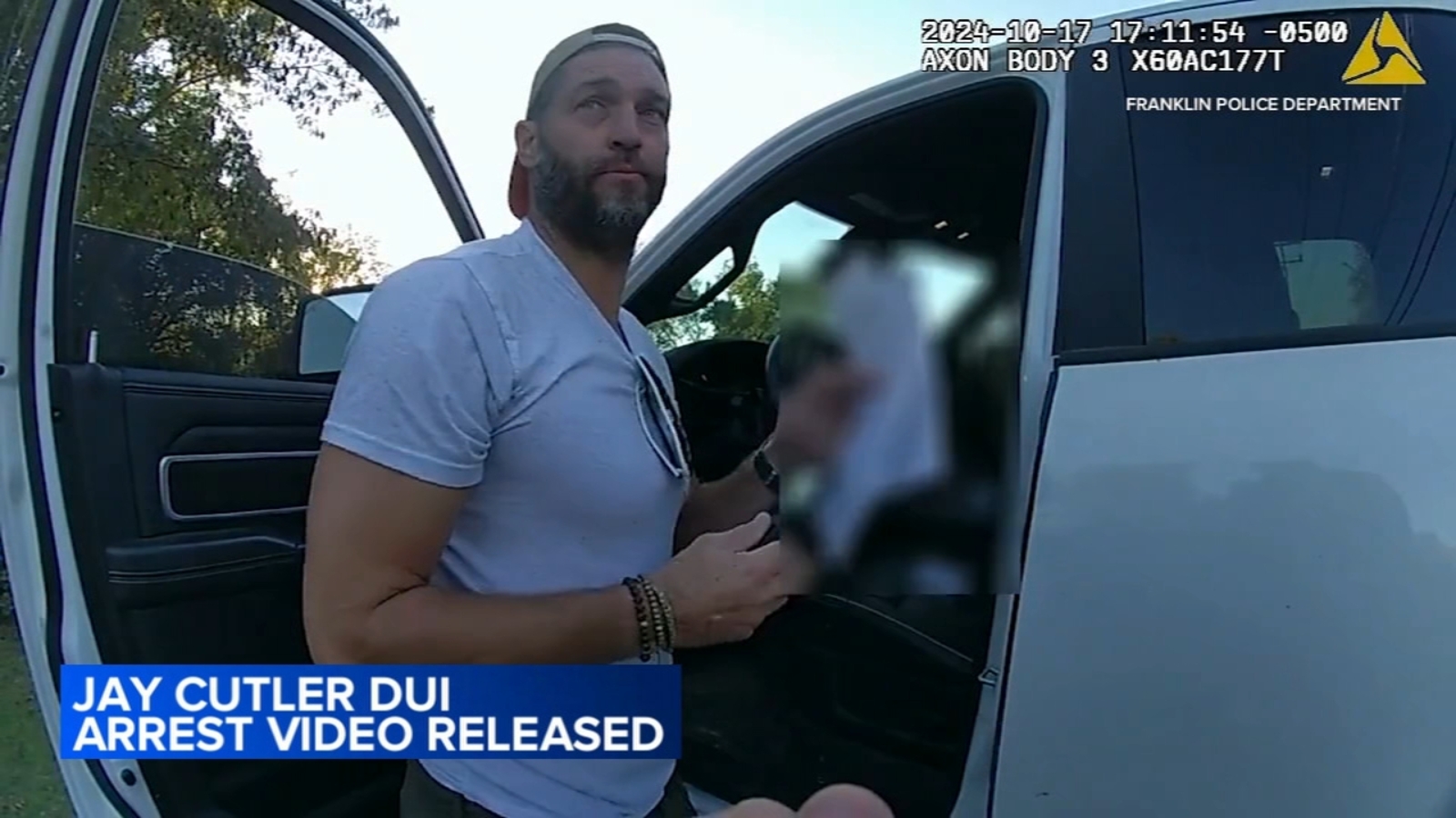 Jay Cutler arrested: Bodycam video shows arrest of former Chicago Bears ...