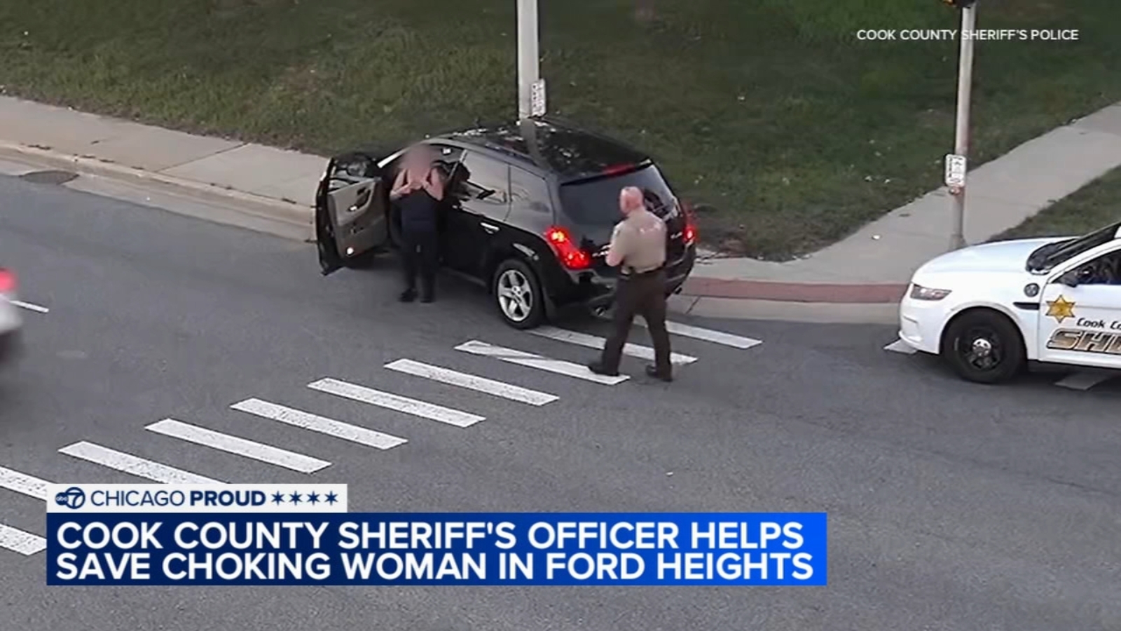 Cook Co. Sheriff's officer helps save woman from choking with Heimlich ...