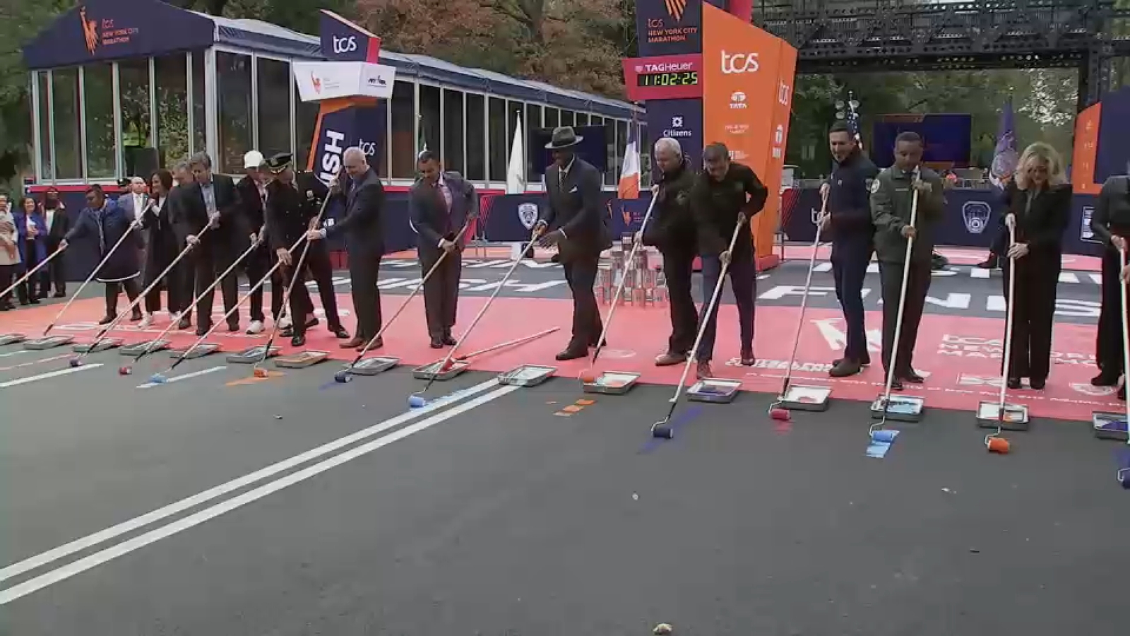 2025 TCS NYC Marathon: Iconic blue line painted in Central Park ahead ...
