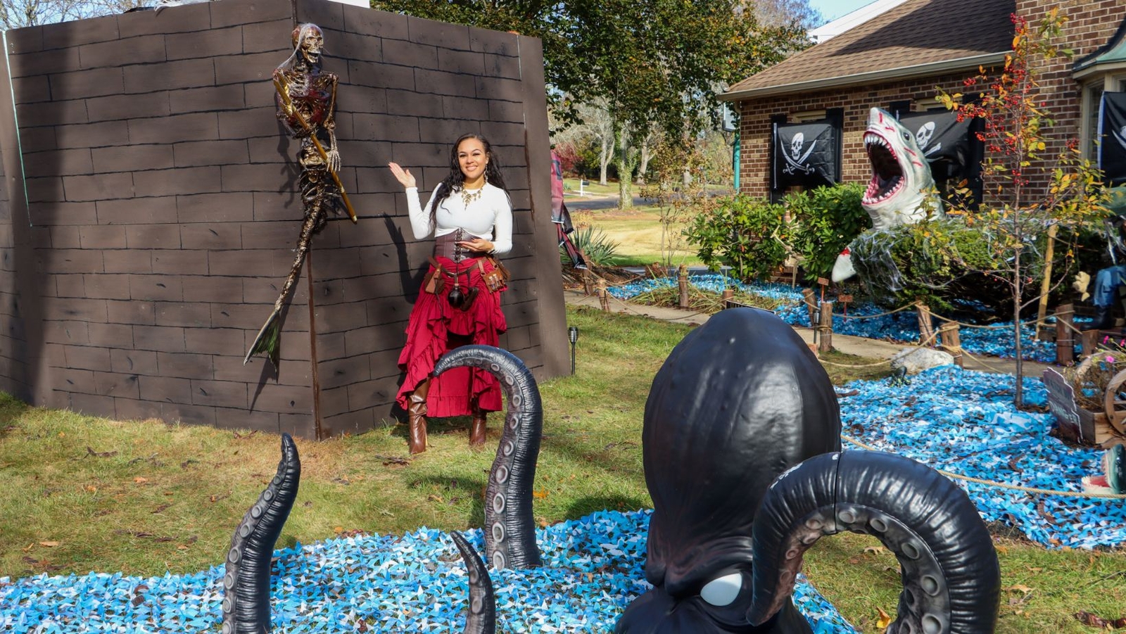 Bucks County woman creates a DIY Haunted Ship to spread Halloween ...