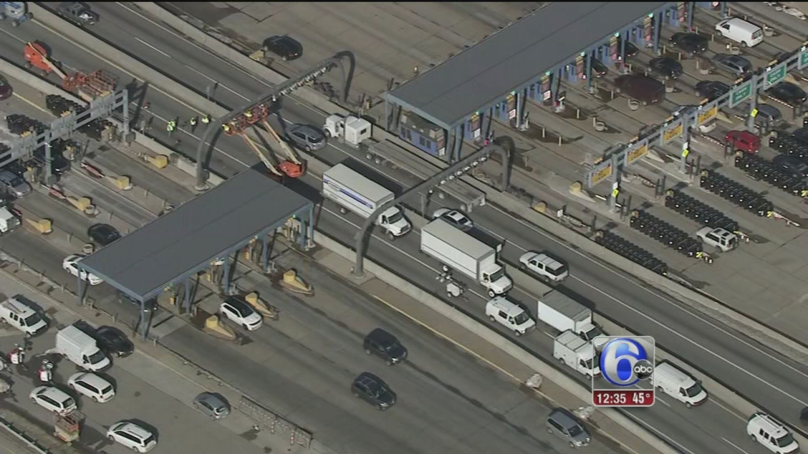 Ez Pass Express Lanes Under Construction At Mid County Toll Plaza 6abc Philadelphia