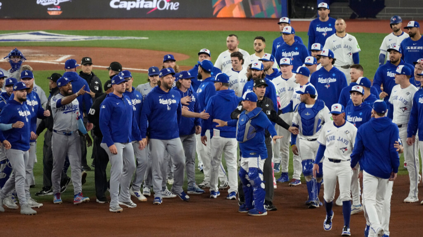 World Series: Benches clear at Game after Dodgers' Wrobleski hits ...